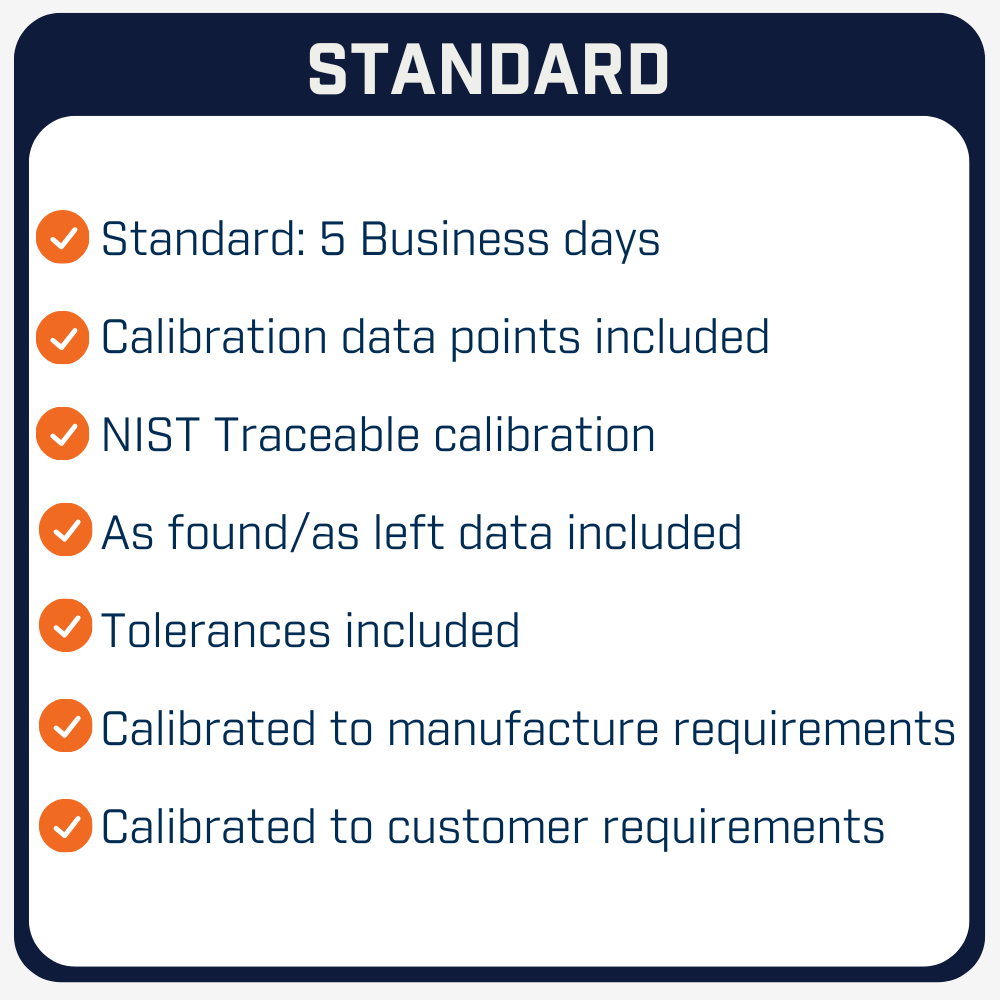 Calibration Service Level – BHD Instrumentation